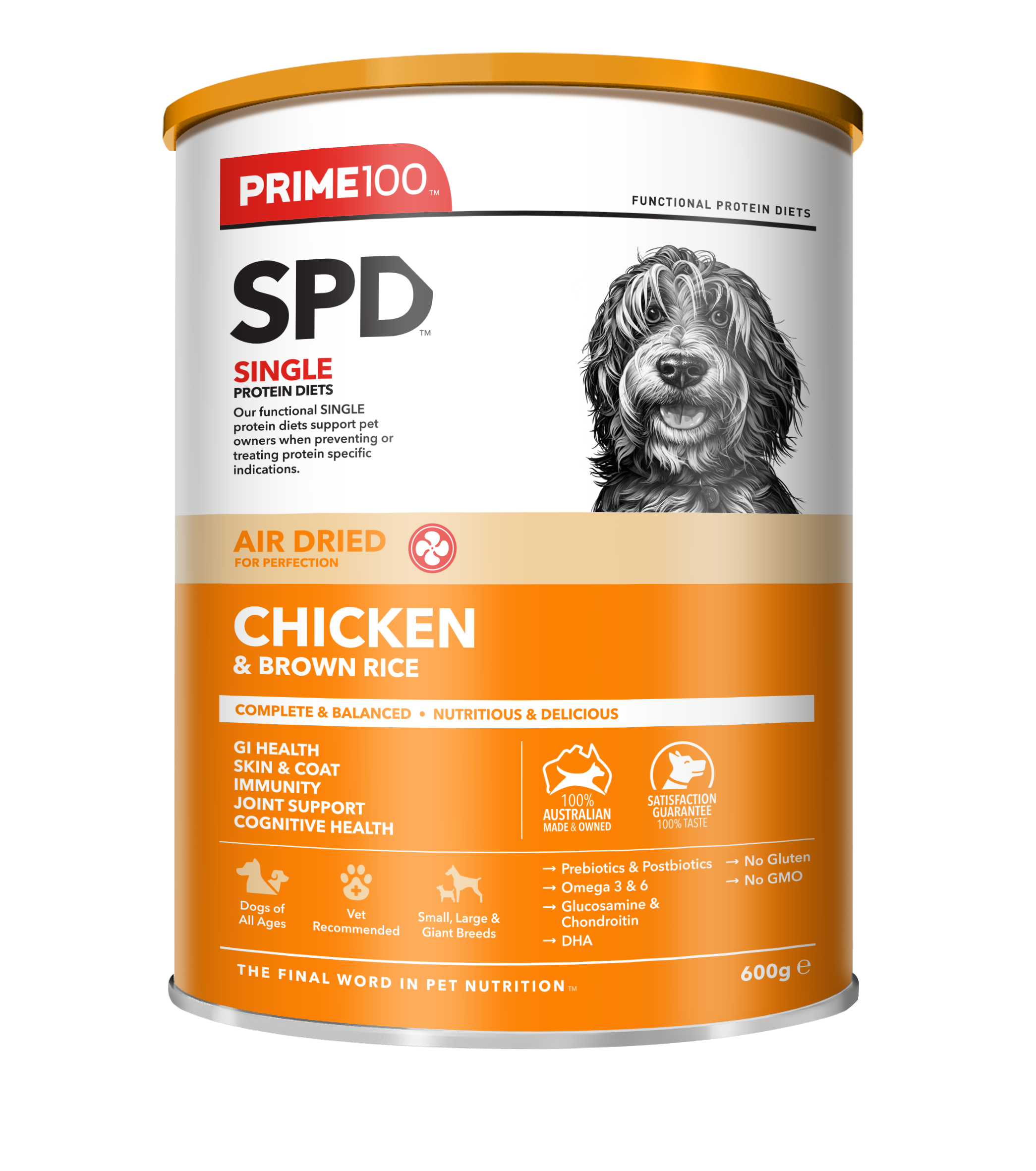 Prime 100 SPD Air Dried Chicken & Brown Rice – rawpetco