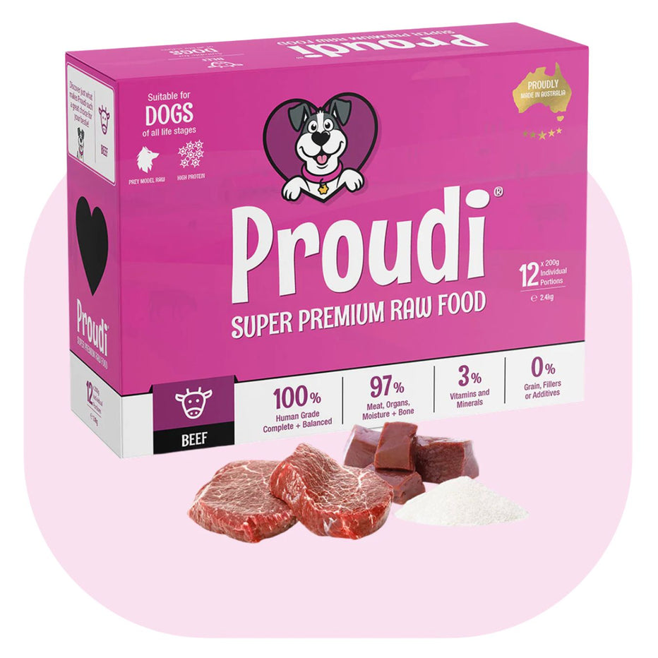 Proudi® Raw Beef Patties for Dogs
