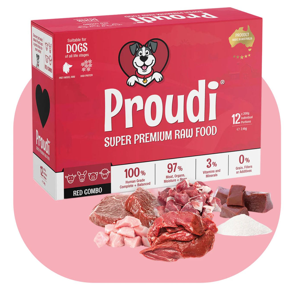 Proudi® Raw Red Combo Patties for Dogs