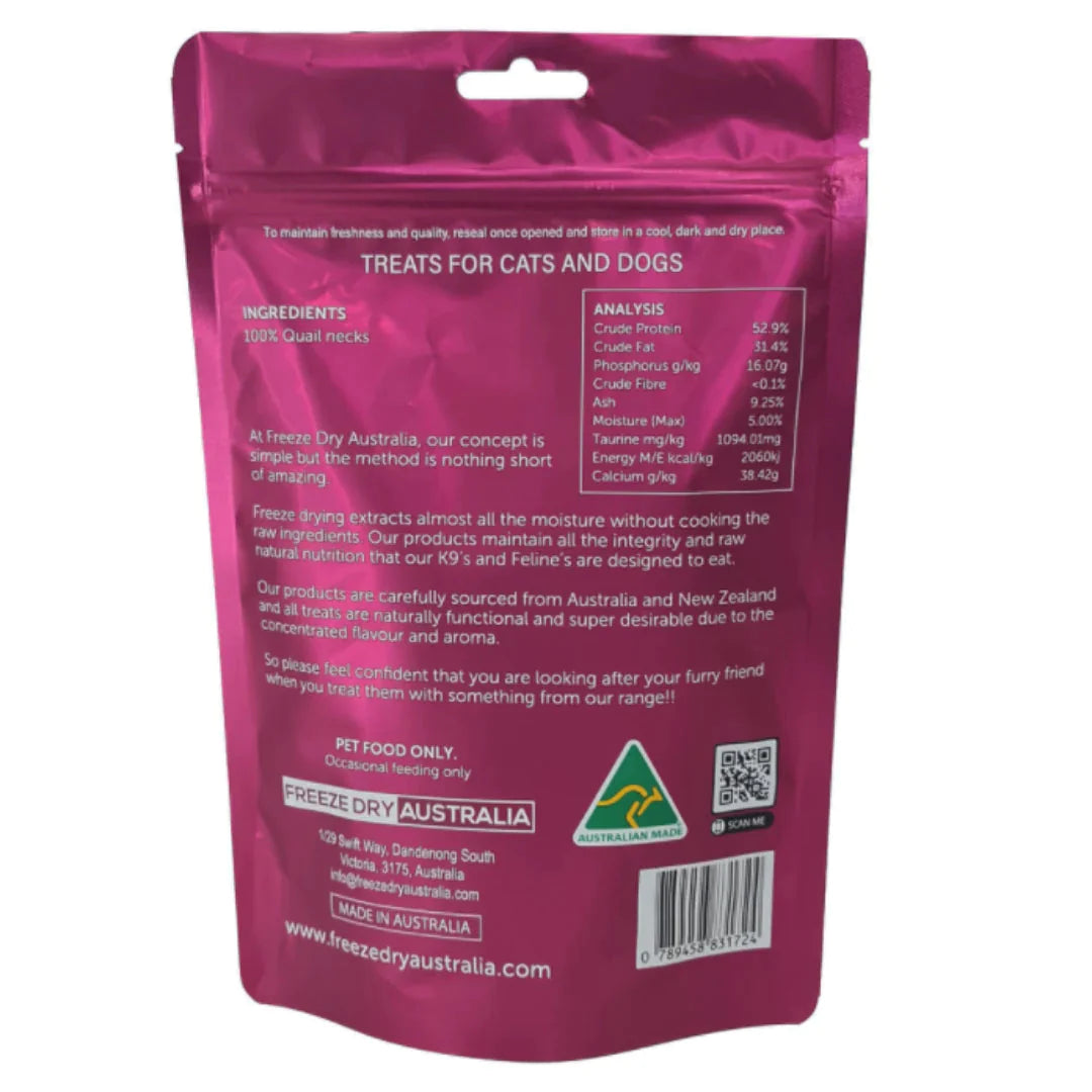 Freeze Dried Quail Necks – rawpetco